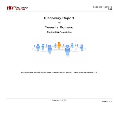 DISC Report - Yesenia | PDF