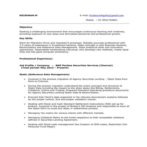 Krishna Resume | DOC