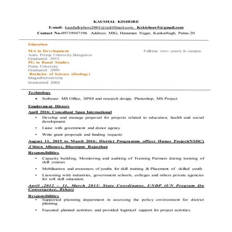 Kaushal CV | DOCX