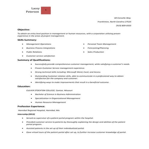 improved resume | DOC