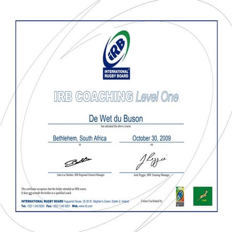 L1 C De Wet du Buson | PDF