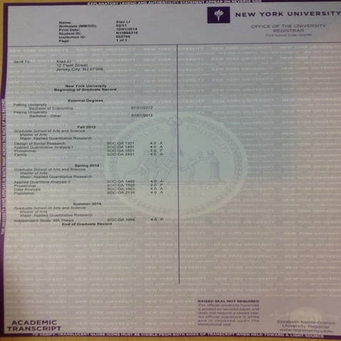 NYU_transcript | PDF