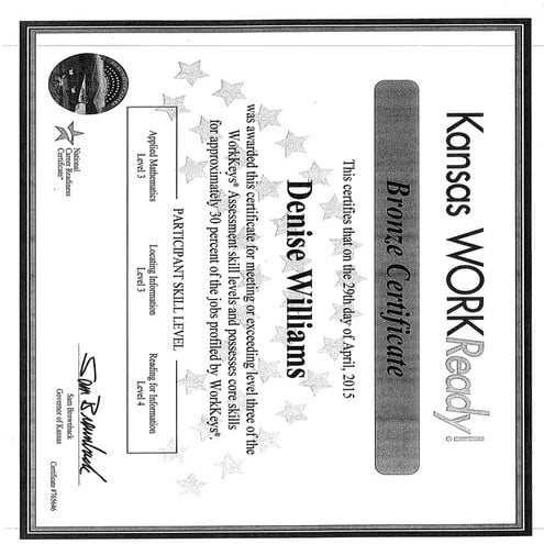 National Career Rediness Certificate | PDF