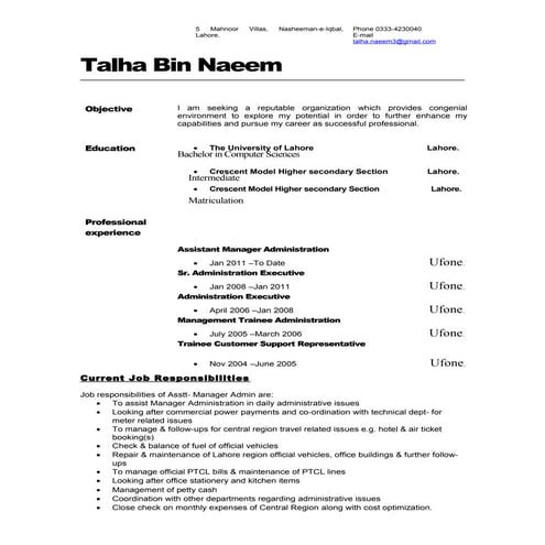 talha CV | DOC