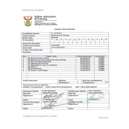 DOC005 Trade test + Level 4.PDF