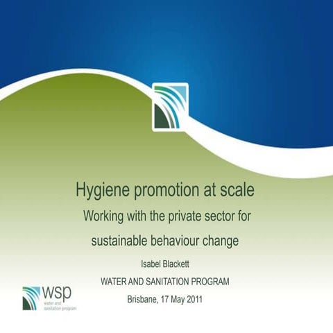Hygiene promotion at scale and working with the private sector | PPTX