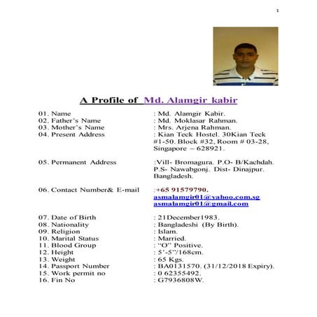 A Profile for kabir Md Alamgir | DOCX