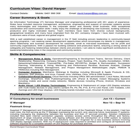 David Harper CV - 2015 | PDF