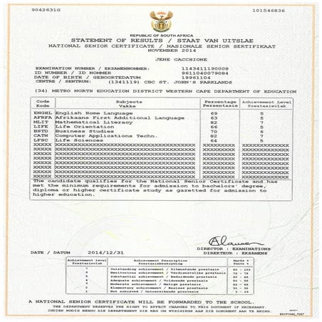 Matric Results and Testimonial | PDF