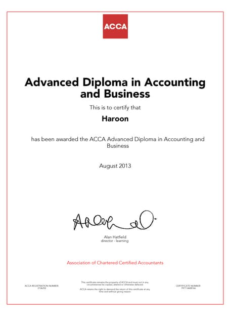 Certificate_ACCA | PDF