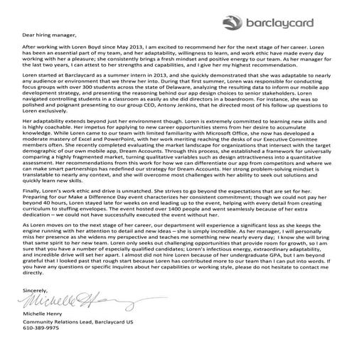 Loren Boyd_Recommendation | PDF