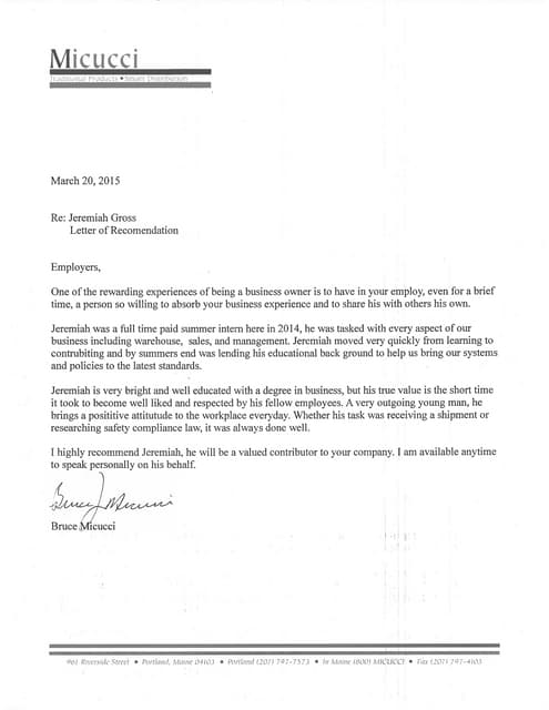 Letter of recc from tidesmart | PDF