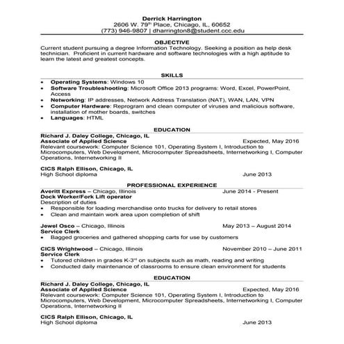 Derrick Harrington - resume | PDF