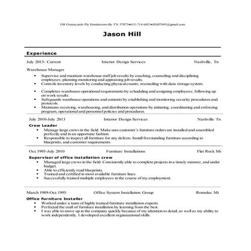 James Hock Sr Resume | DOC