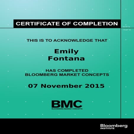BMC Certificate | PDF