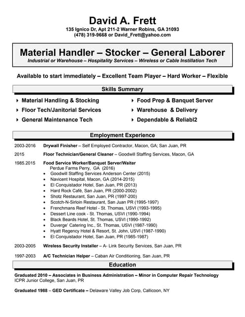 Justus Tally Resume | PDF
