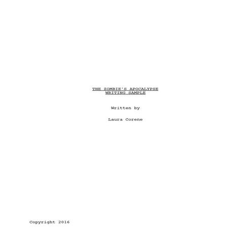 The Zombie's Apocalypse writing sample | PDF | Dogs | Pets