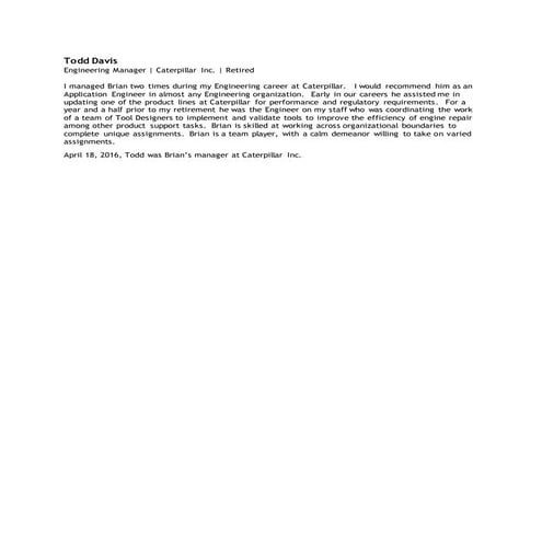Todd Davis Recommendation | DOCX