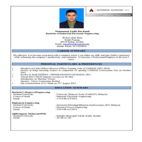 Resume Taufik [07-07-15] | DOCX