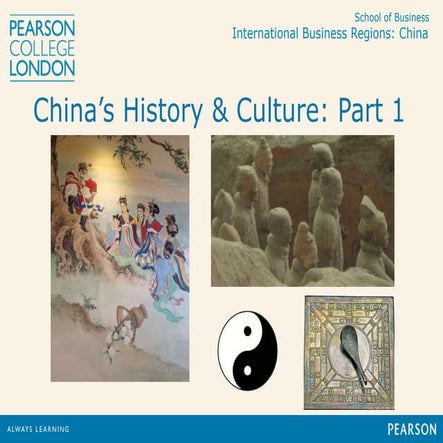 B412 Week 2 lecture - Chinese culture and history from Empire to 19th ...