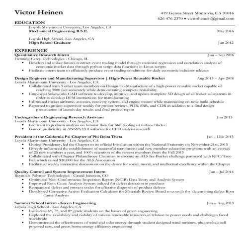 Resume Victor Heinen | PDF