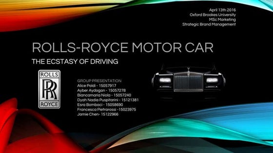 Rolls Royce Brand Analysis | PDF | Automotive Industry | Industries