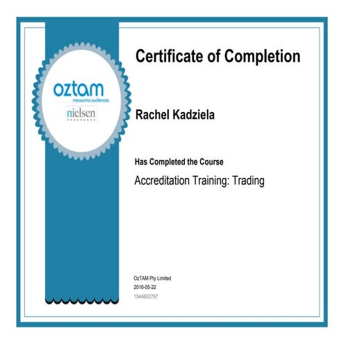OzTAM Accreditation Training - Trading | PDF