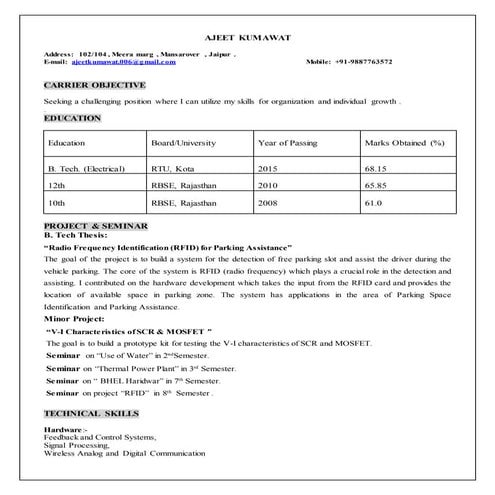 Ajeet Updated Resume | PDF