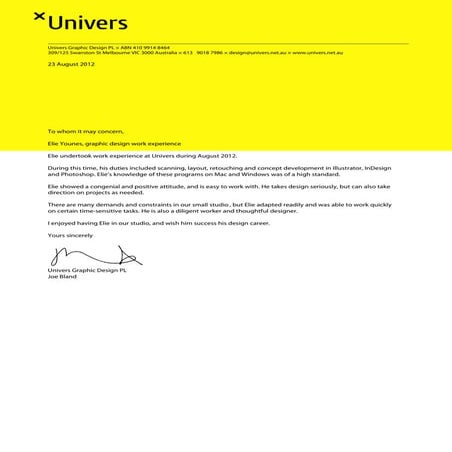 Letter - Univers | PDF
