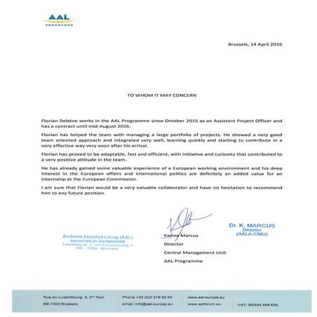 Reference Letter AAL | PDF
