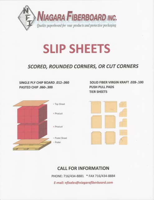 Solid Fiber Slip Sheets