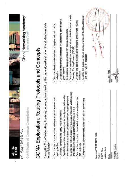 Cisco Certified Course Completion Certificate_1224133 | PDF