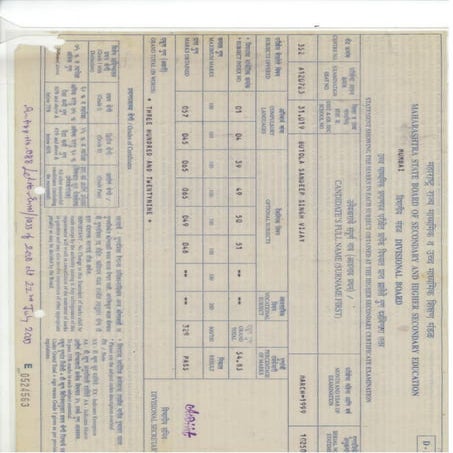 S hsc certificate | PDF