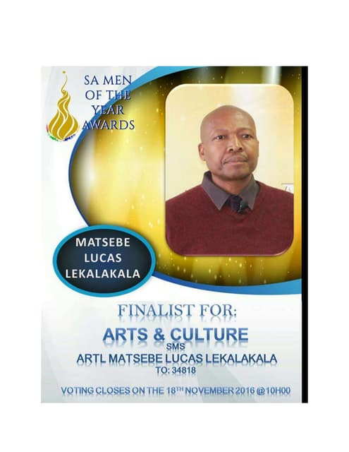 Nominee for SA Men of the Year Awards | DOCX | Awards Shows | Events