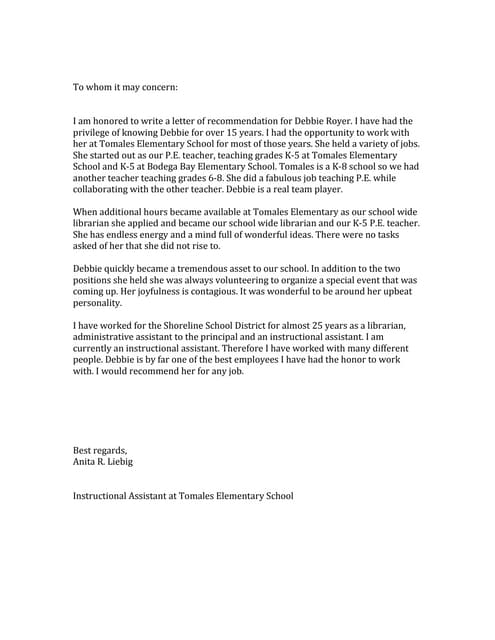 Letter of Recommendation María josé | PDF