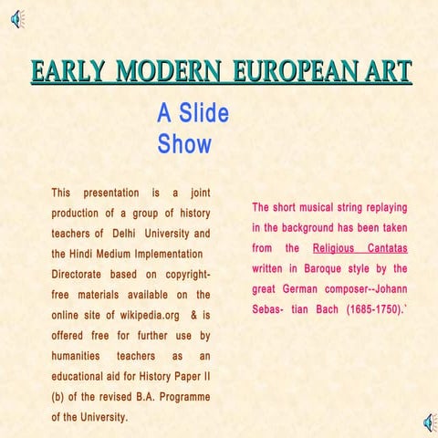 early modern art | PPT