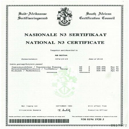 N3 National Certificate | PDF