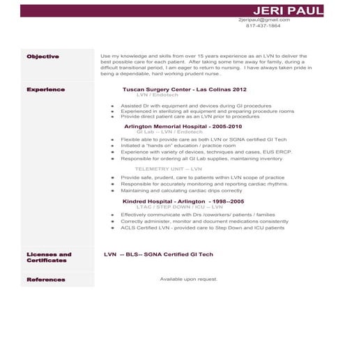 JeriPaulLVN-Resume2016 (1) | PDF