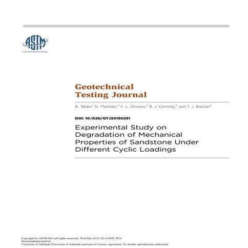 Geotechnical Testing J-2016 | PDF
