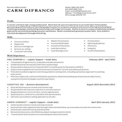 DiFranco Carm Resume (1)-New | DOCX