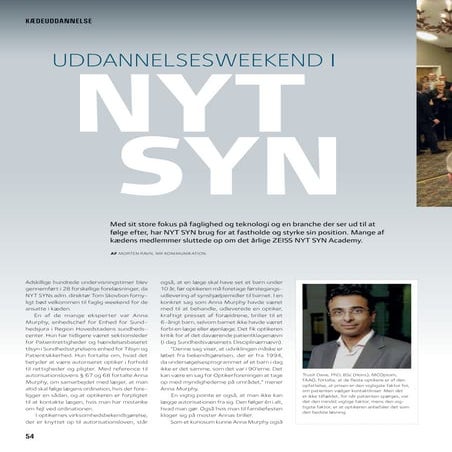 Uddannelsesweekend i Nyt Syn, Optikeren maj 2015 | PDF