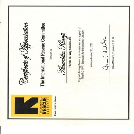 IRC WAY DAY Certificate | PDF