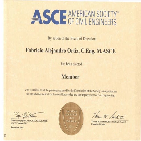 ASCE Membership Certificate-Statement | PDF