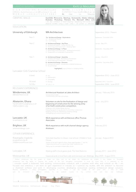 Alex Cole Curriculum Vitae | PDF