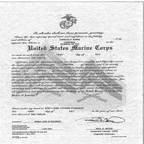 USMCR promotion to Cpl | PDF