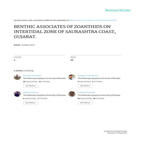 First report of Nereis (Neanthes) virens (Sars) an epitoky polychaete ...