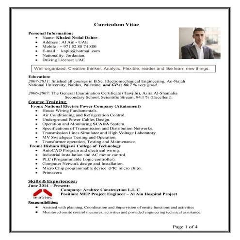 Khaled Daher-CV | PDF
