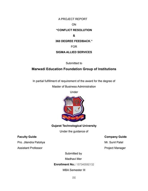 Final Project Synopsis MBA | DOC | Resume Writing and Advice | Job Search