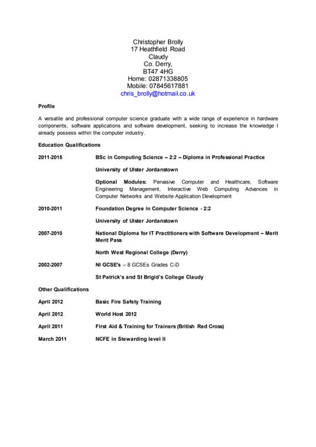 Peter Boyd CV 2016 (1) | PDF