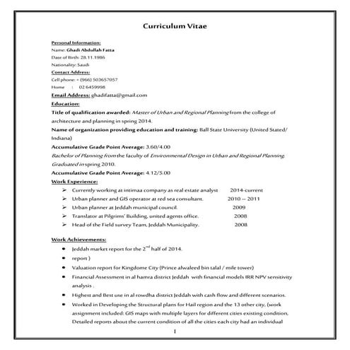 ghadi cv - version 2 | PDF